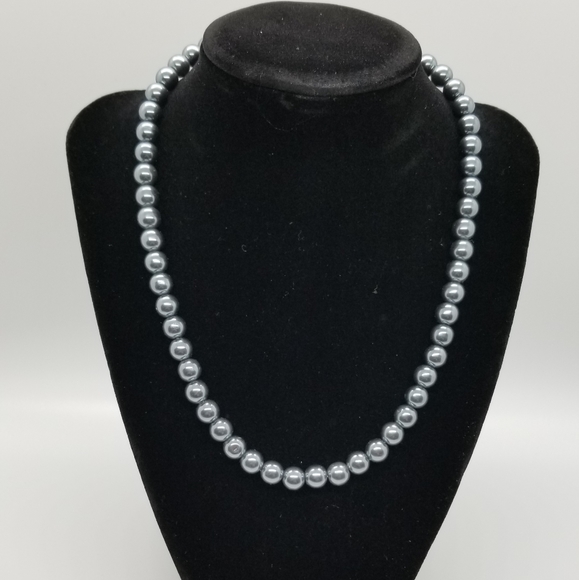 Jewelry | Light Blue Pearl Necklace | Poshmark